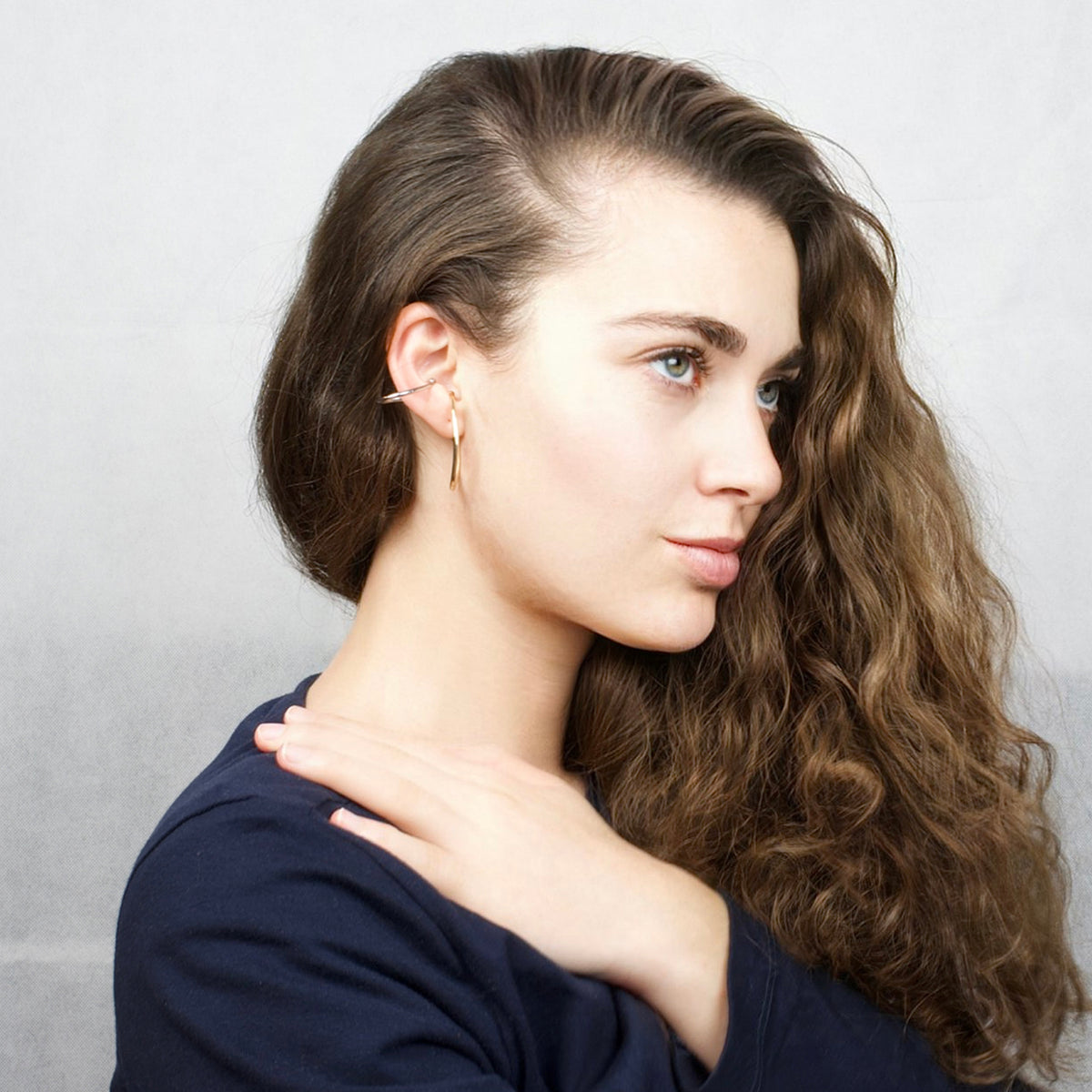 Single Earring Hoop for non-pierced ears